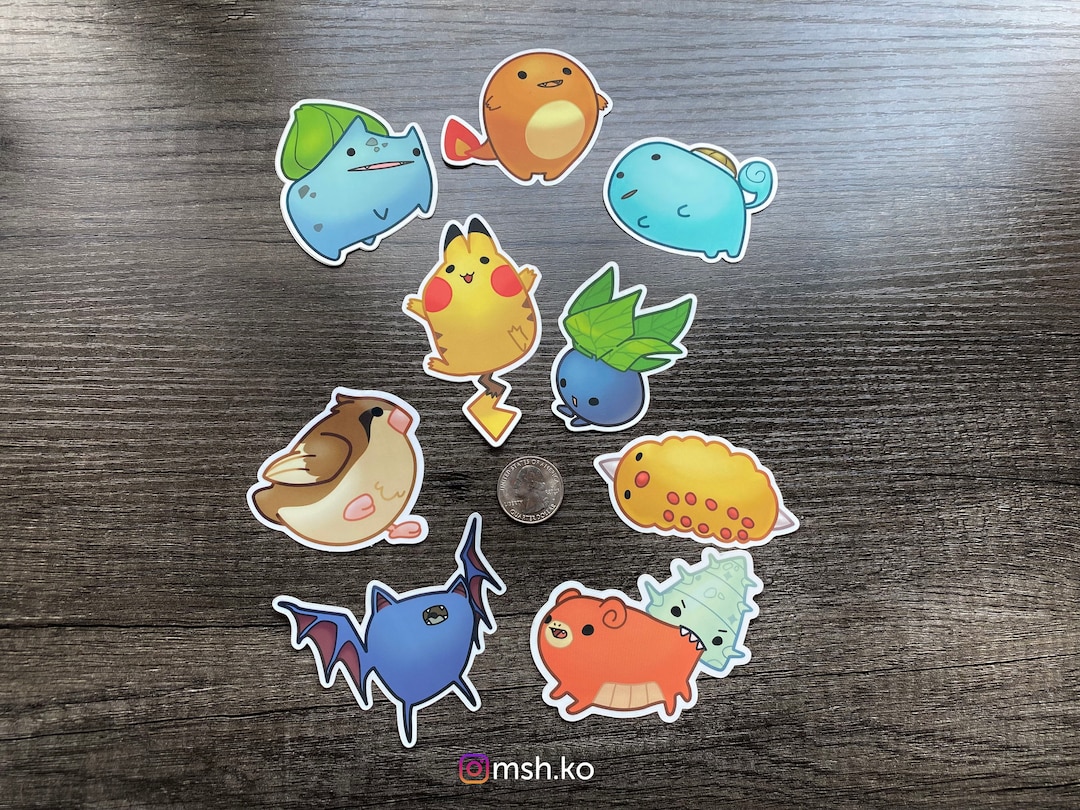 Pokemon Matte Sticker 2.5 to 3 Decal Pokemlerb Derp - Etsy