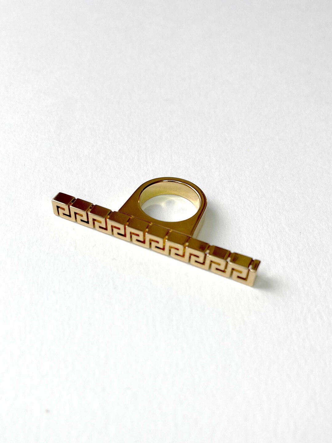 Versace Gold Logo Ring Bar - Etsy