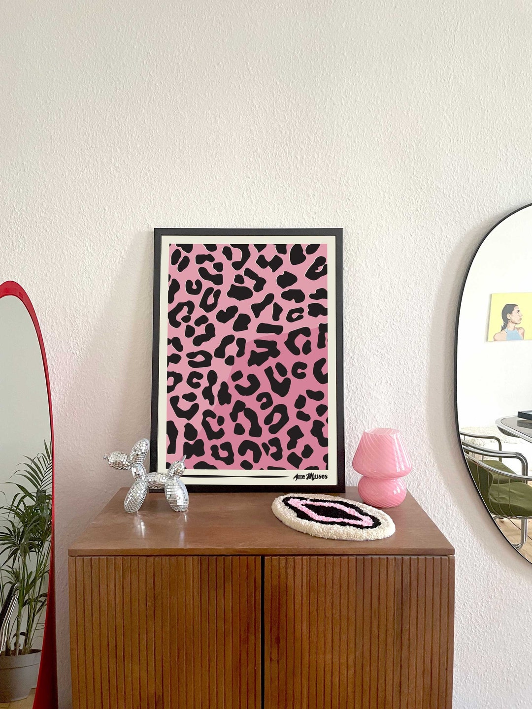 Graphic Pink Leopard Art Poster Print | Animal Print | Leopard Print ...