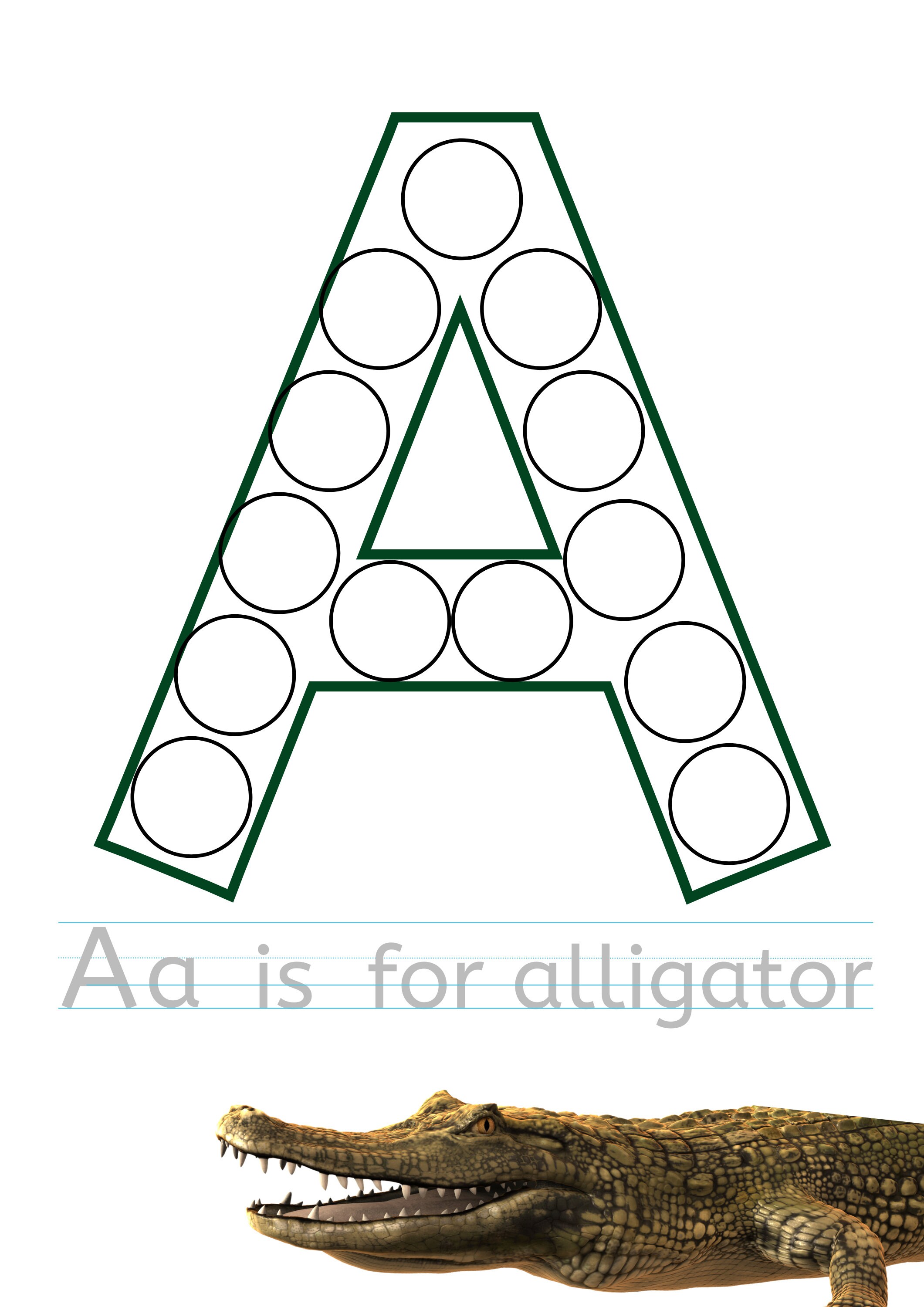 ABC Worksheets, Dot Sticker Worksheets, Painting Practice, Q-tip ...