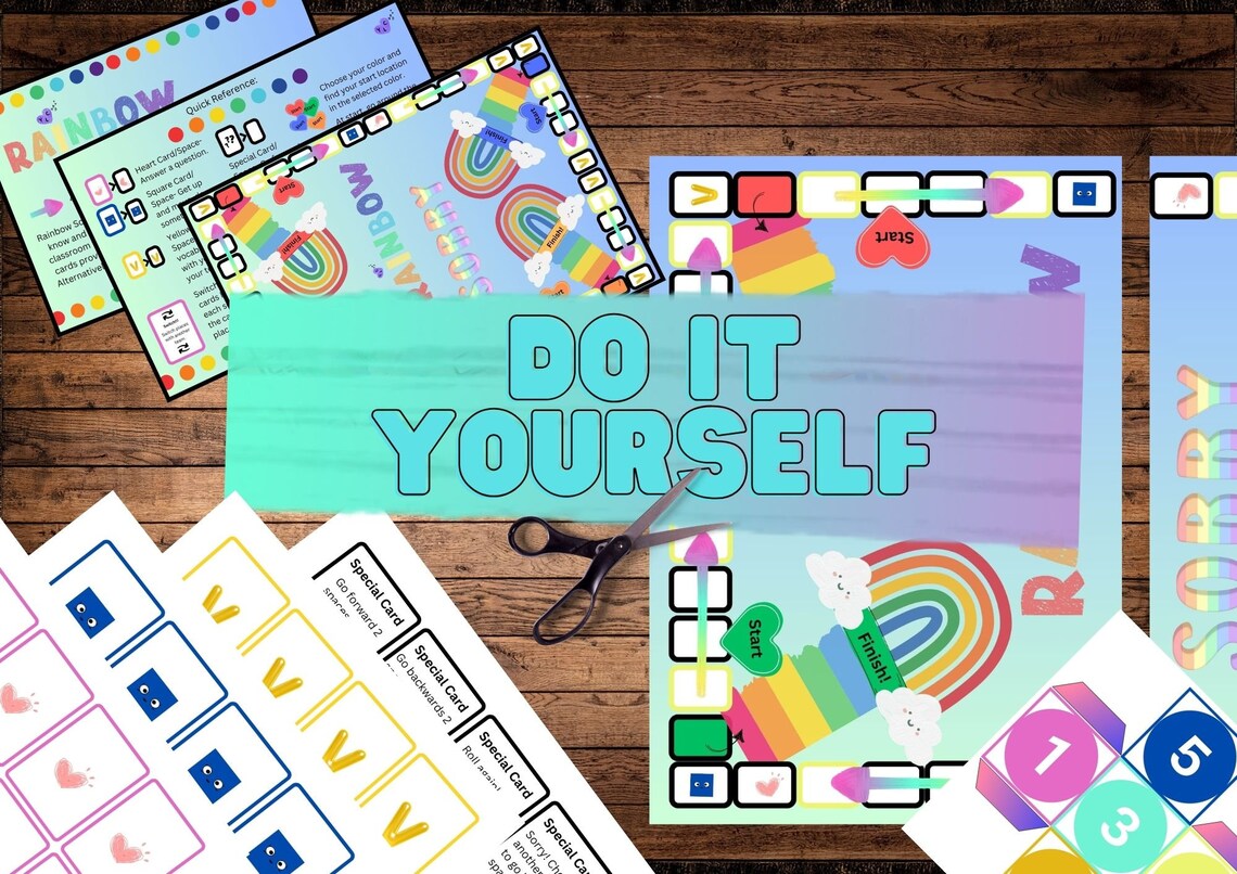 Sorry Board Game- Printable- Digital Download- ESL Game- Family Game ...