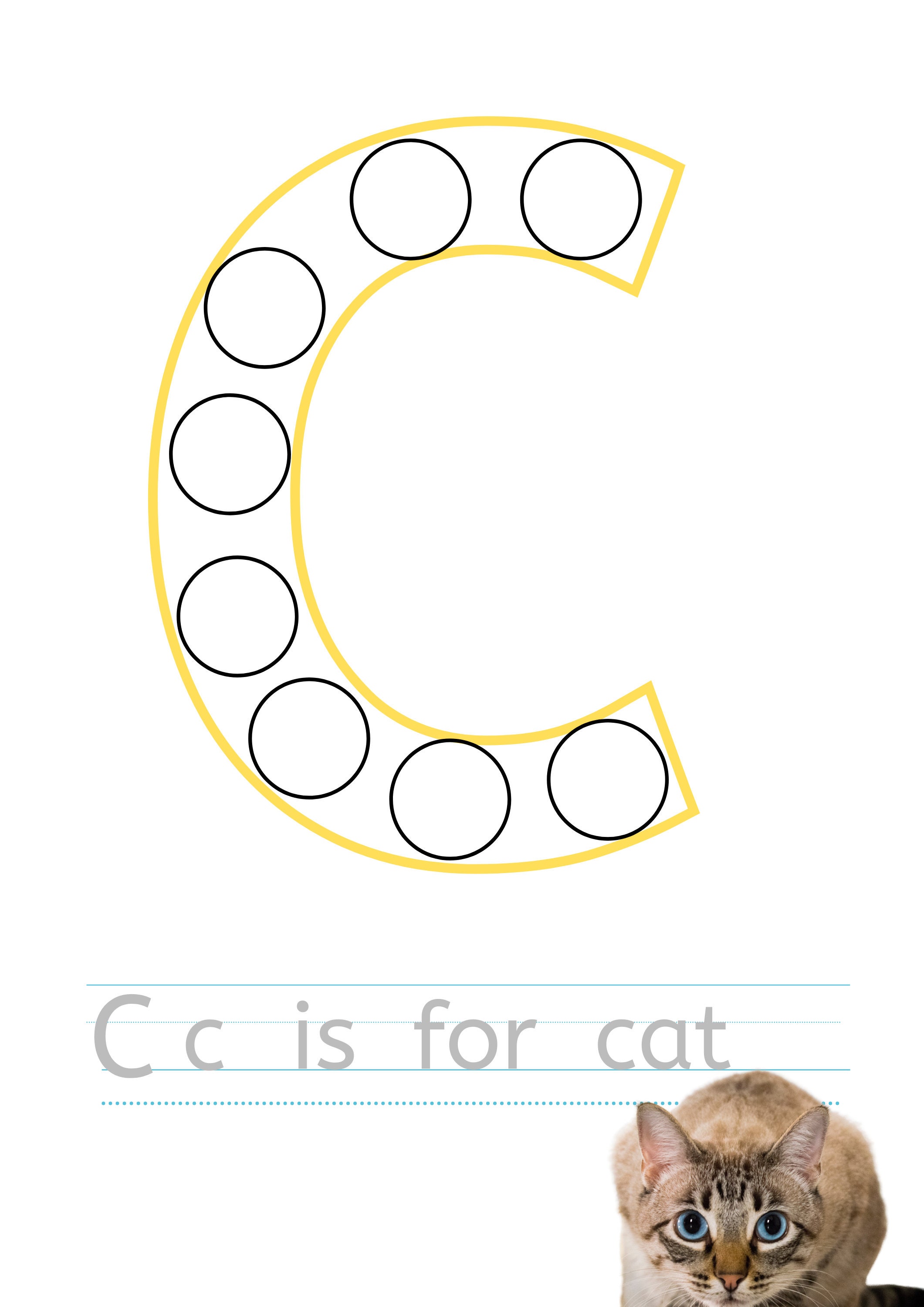 ABC Worksheets, Dot Sticker Worksheets, Painting Practice, Q-tip ...