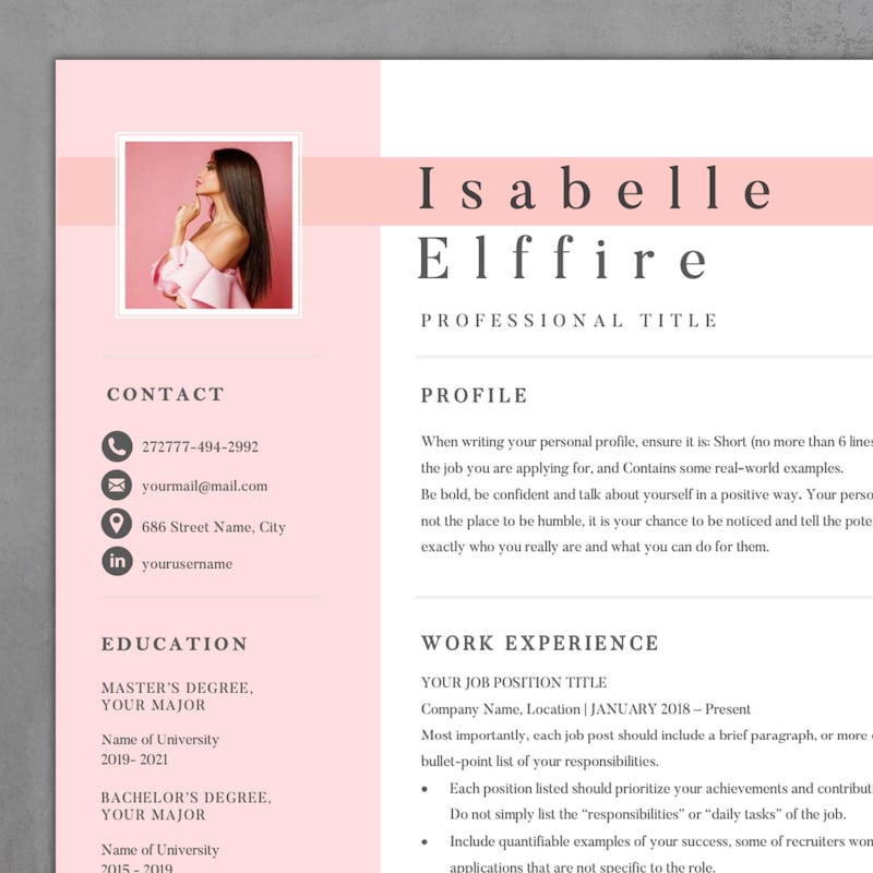 Resume Dance Template - Etsy UK