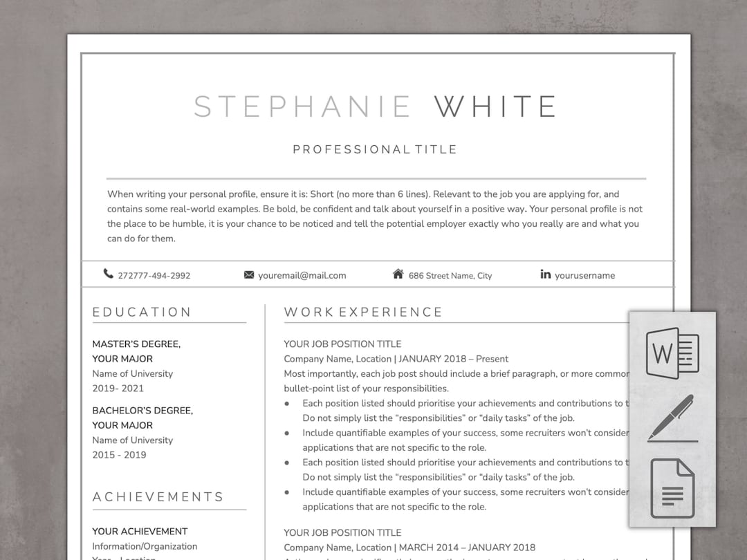 Google Doc Resume Template | Resume Template for Google Docs ...