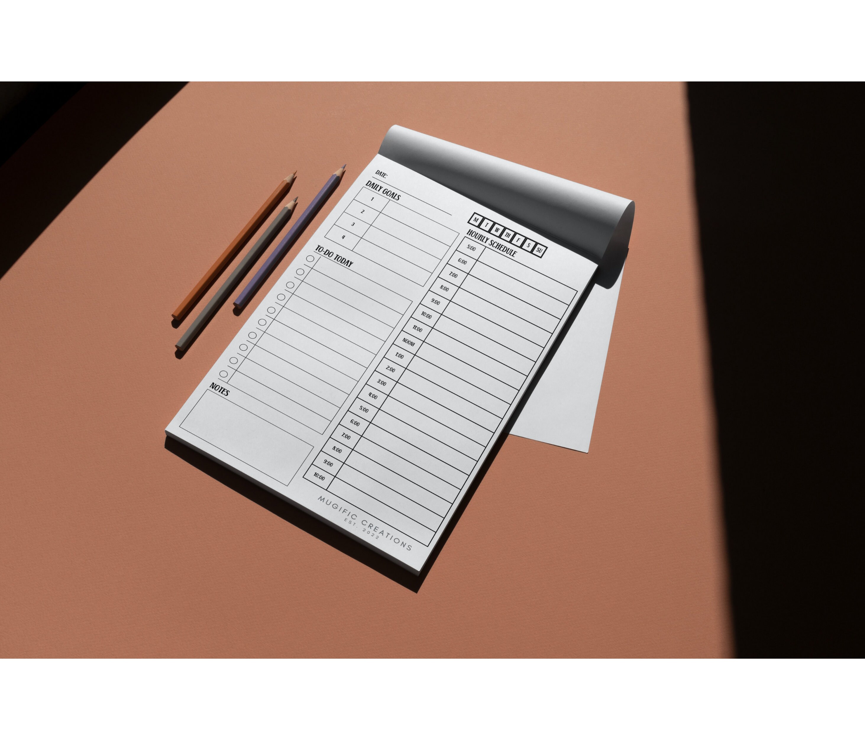 Minimalist Daily Planner | Printable Schedule Organizer | Simple Time ...