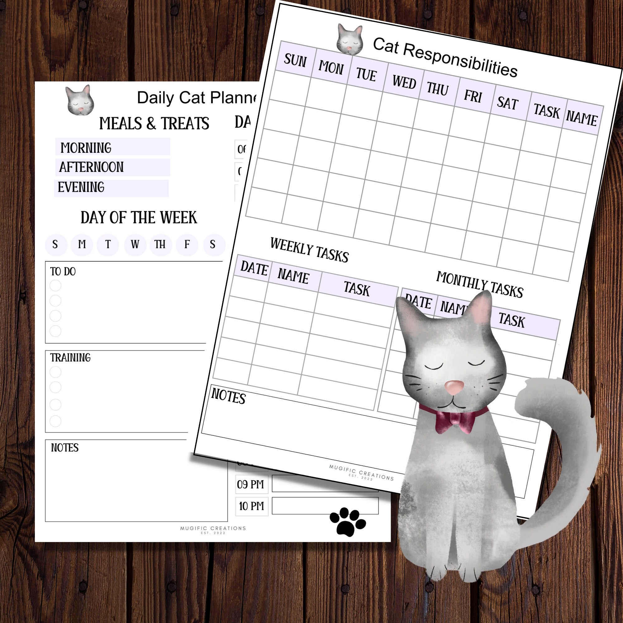Pet Care Planner Printable | Cat Health Tracker | Vet Appointment Log ...