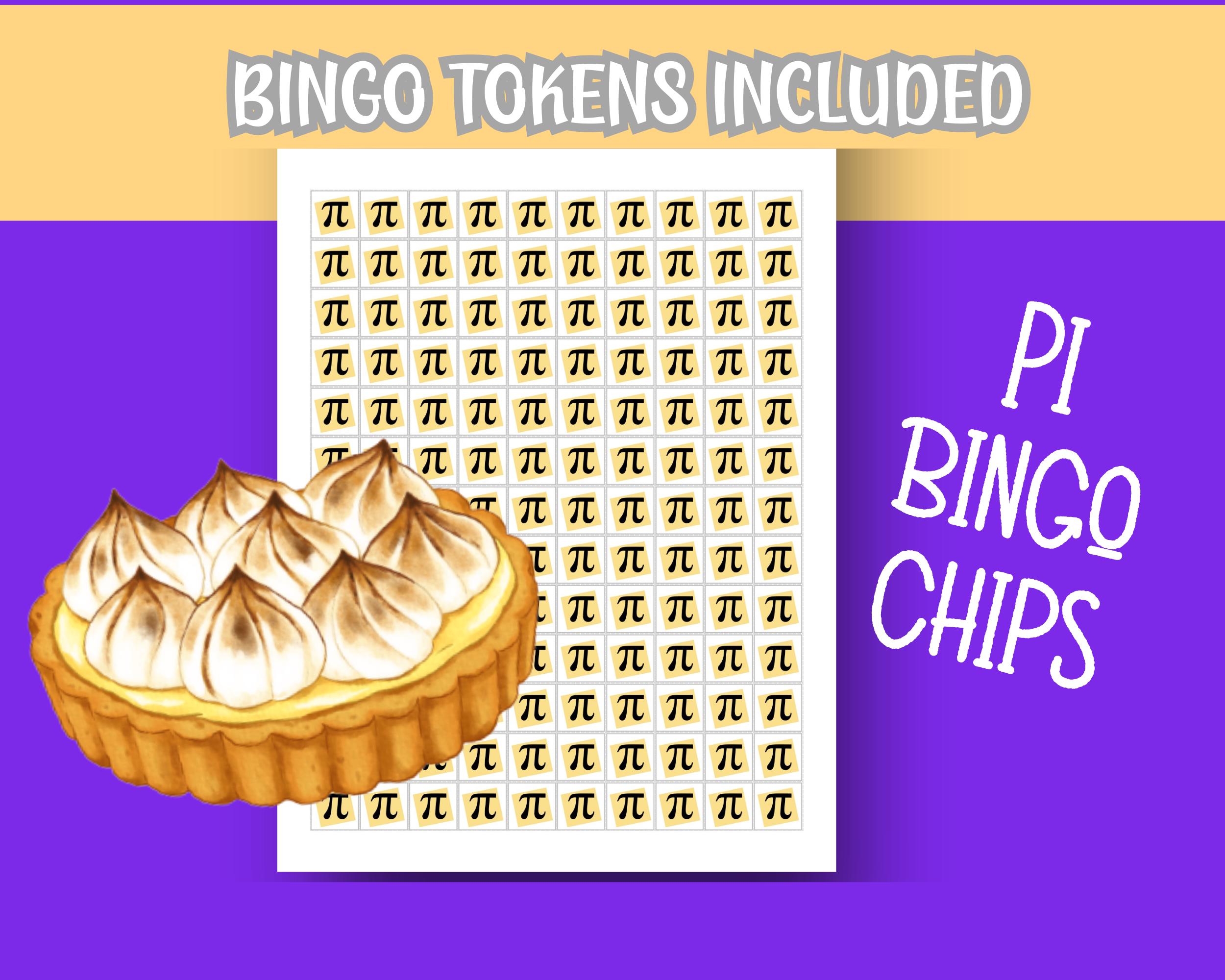 Pi Day Bingo Game Printable | 50 Unique Boards | Pi(e) Themed Party ...