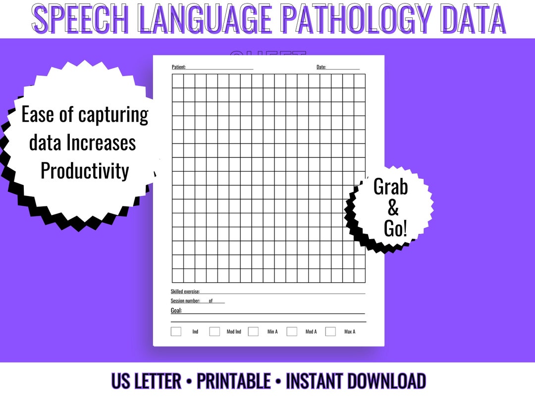 SLP Data Tracker | Speech Therapy Progress Sheet | Language Pathology ...