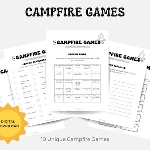 10 Printable Camping Games | Outdoor Family Fun Pack | RV Trip ...