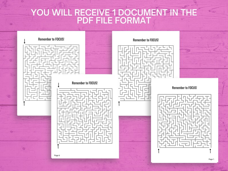 50 Challenging Mazes Teen Adult Puzzle Book Brain Teaser PDF Advanced ...