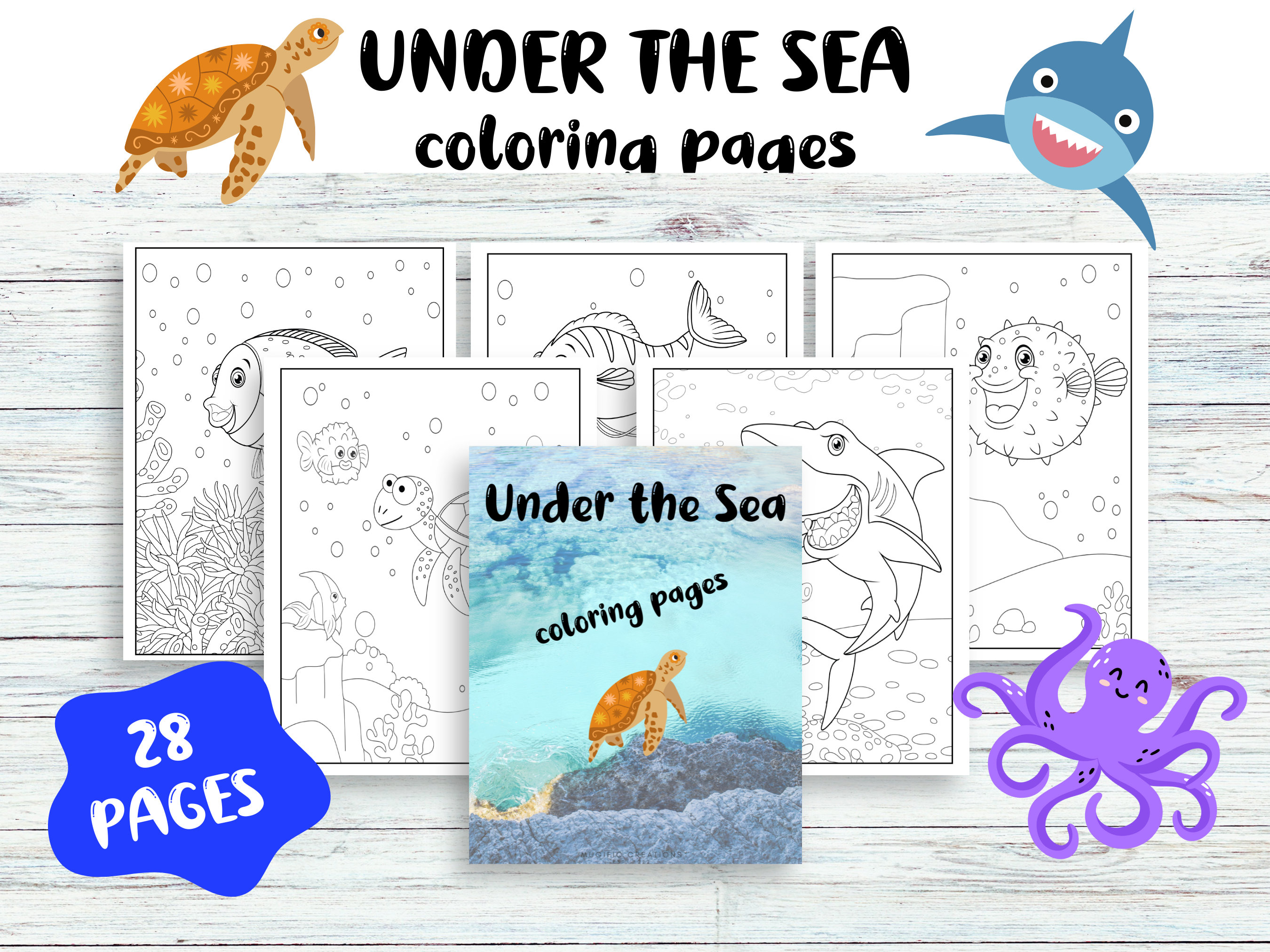 Under the Sea Coloring Pages | 28 Printable Ocean Animal Activities ...