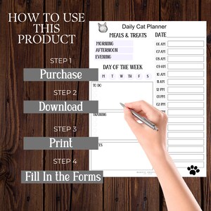 Pet Care Planner Printable | Cat Health Tracker | Vet Appointment Log ...