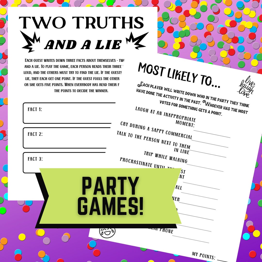 Printable Party Games Bundle Ice Breakers Pdf Etsy