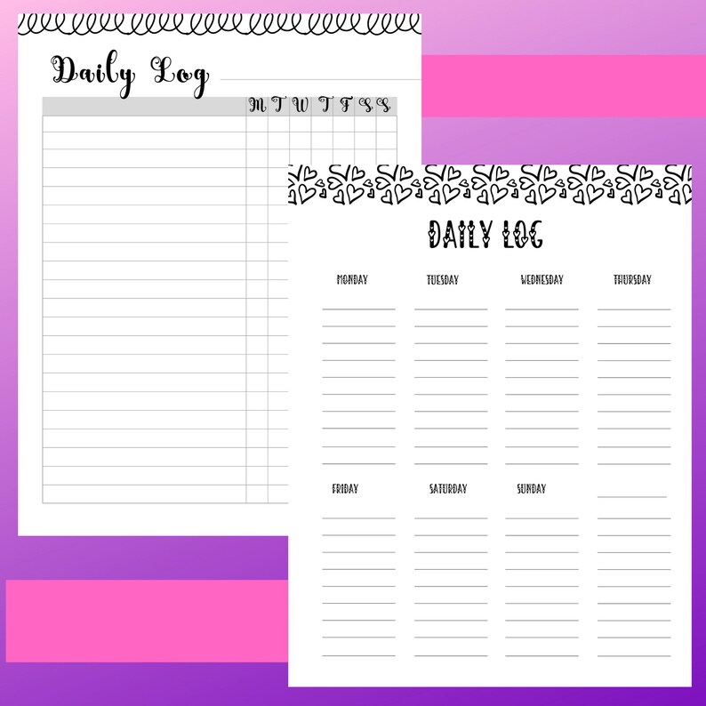 Printable Daily Care Log | Caregiver Memory Aid | Senior Health Tracker ...