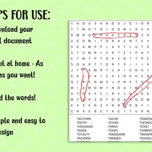 26 Alphabet Word Search PDF | Stroke Recovery Activity | Teen Adult ...