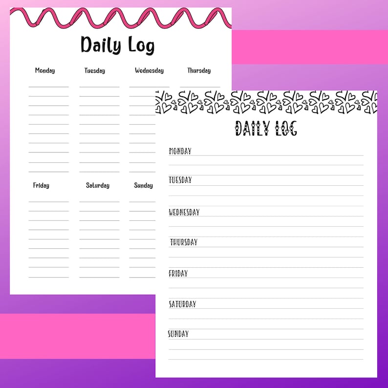 Printable Daily Care Log | Caregiver Memory Aid | Senior Health Tracker ...