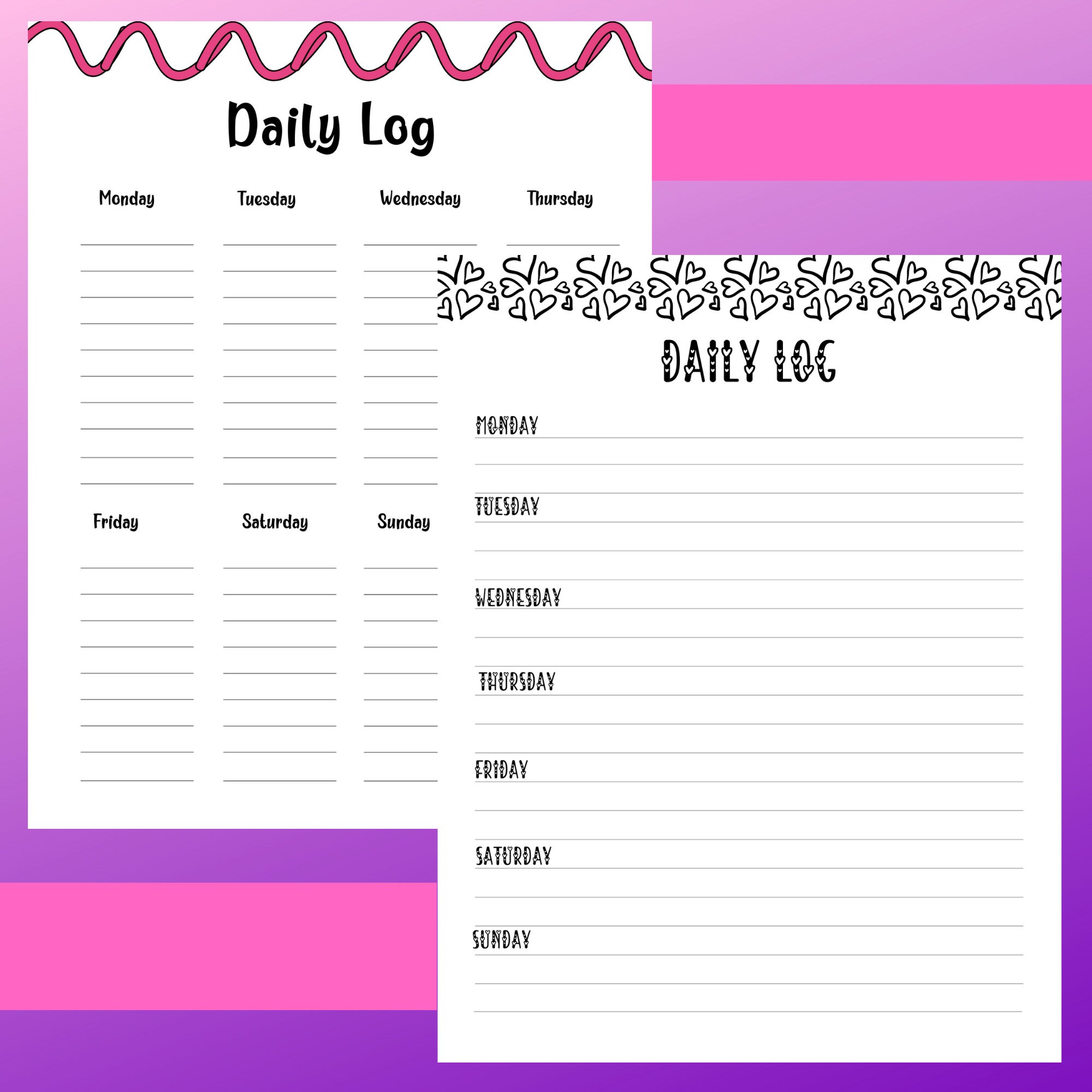 Printable Daily Care Log | Caregiver Memory Aid | Senior Health Tracker ...