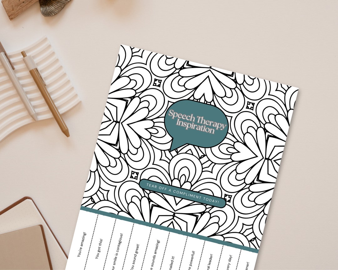 Speech Therapy Tear-off Flyer | Motivational Quotes | SLP Office Decor ...