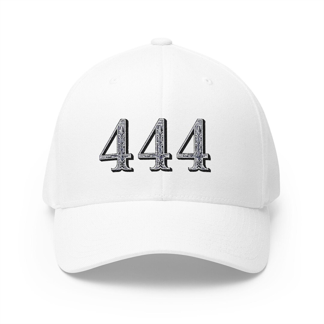 Embroidered Angel Number 444 Cap, Spiritual Hat, Structured Baseball ...