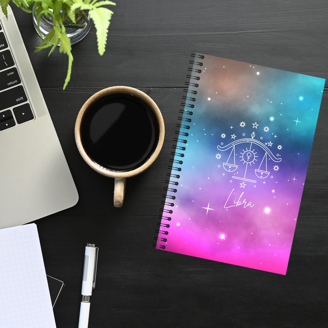 Libra Journal Zodiac Gifts Notebooks Wildflowers Spiral Bound ...