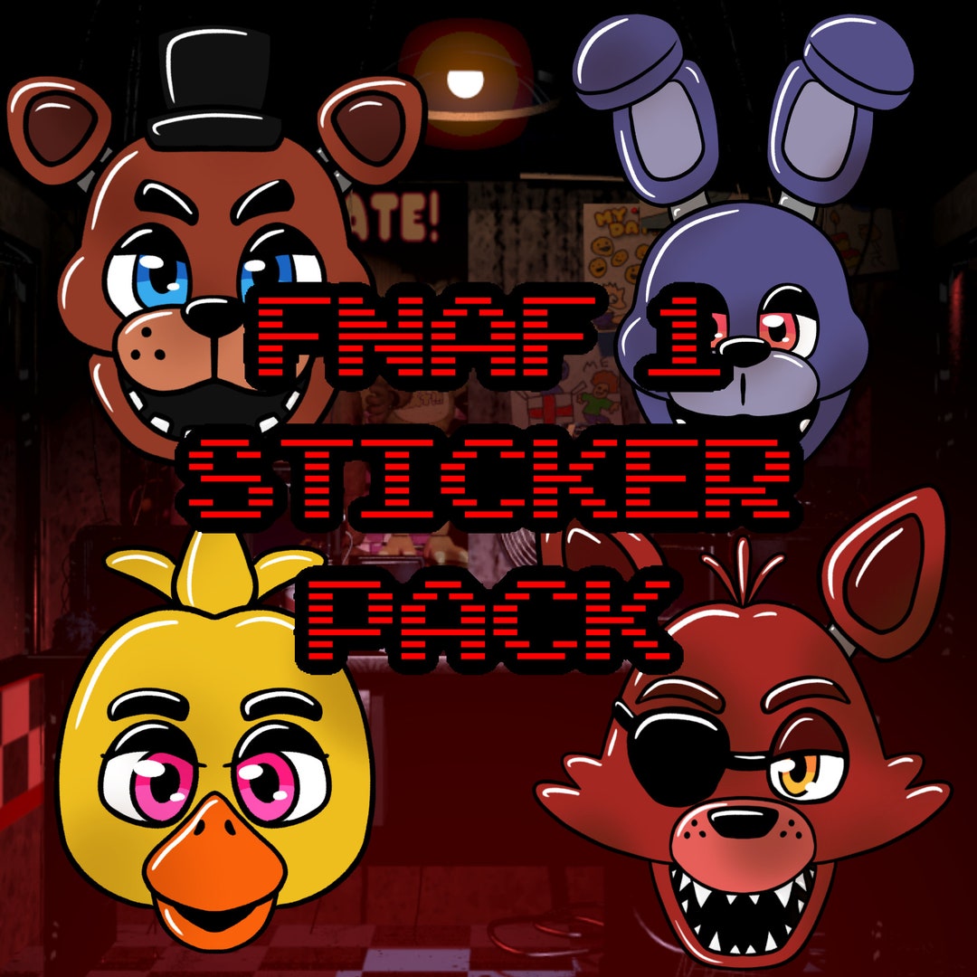 FNAF Five Nights at Freddys 1, Glossy Stickers 4 Pack - Etsy