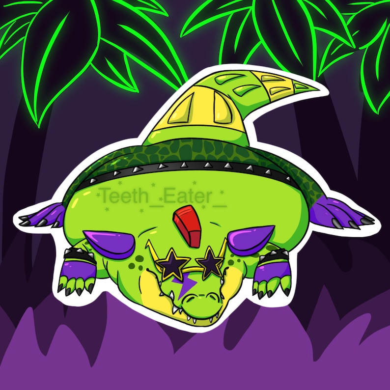 FNAF Security Breach Monty Montgomery Gator Matte Sticker - Etsy