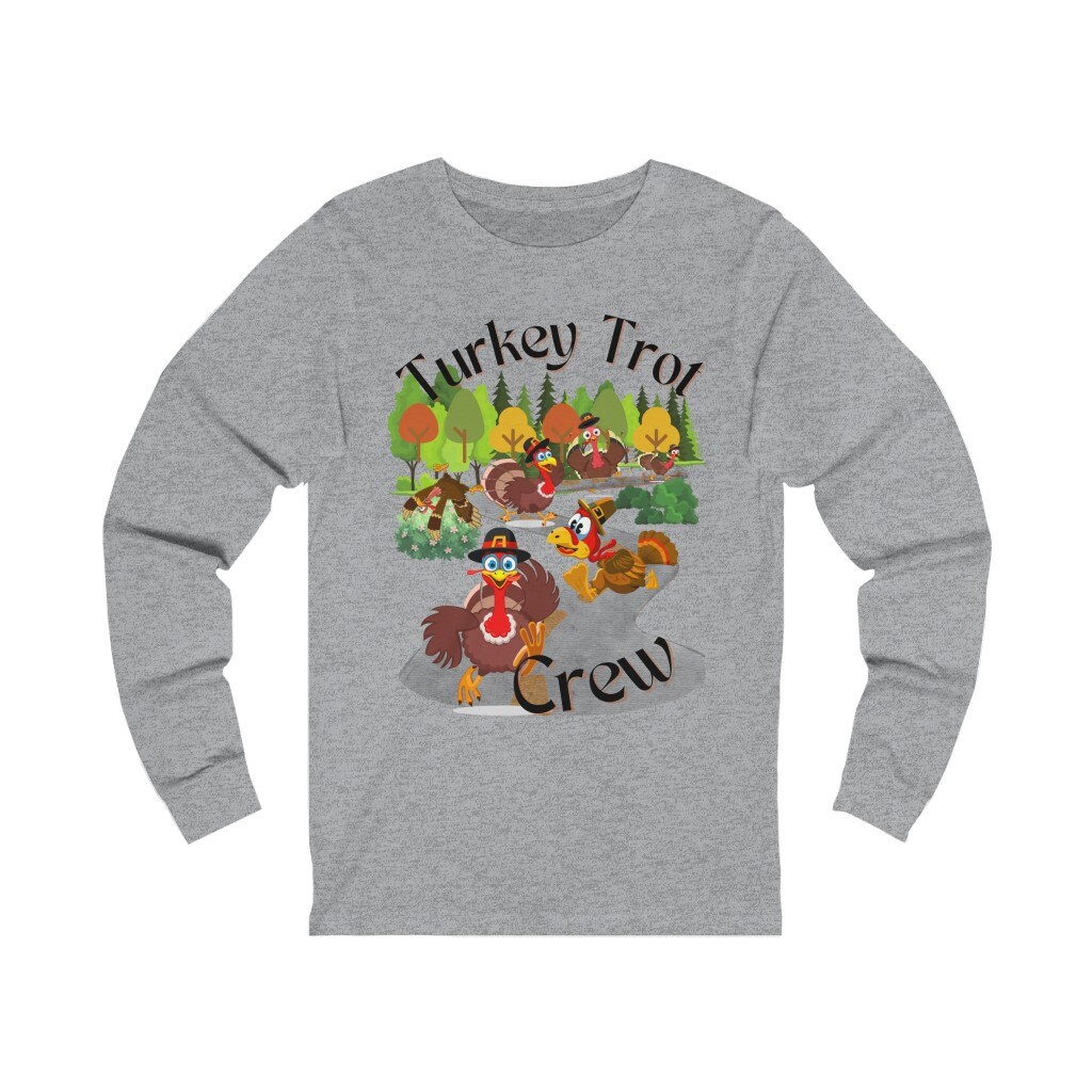 Turkey Trot Crew, Great Group Tee, Jersey Long Sleeve Tee, Soft and ...