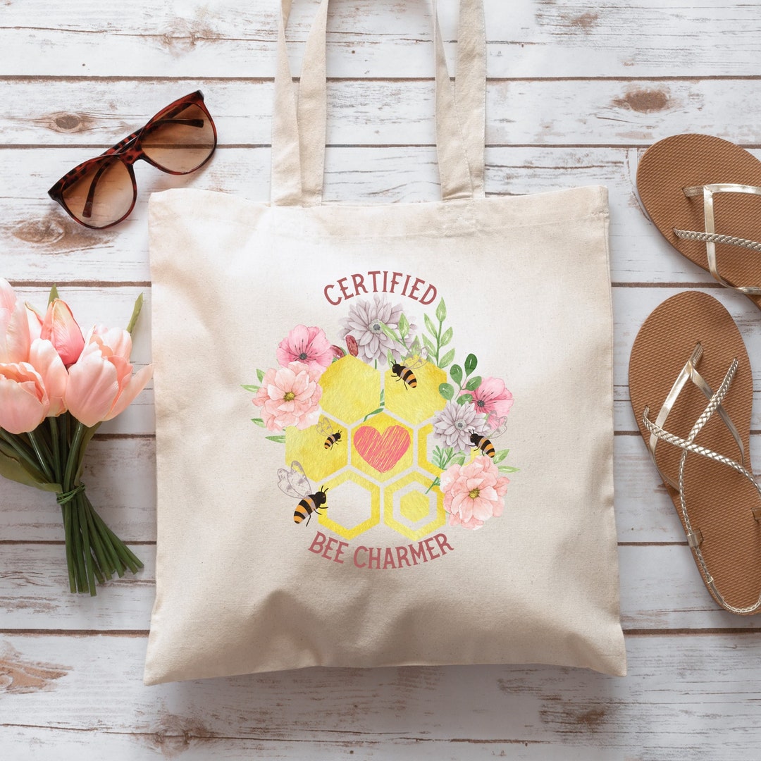 Bee Charmer Tote Bag, Honey Bee Bag, Honey Comb, Bee Keeper Bag - Etsy