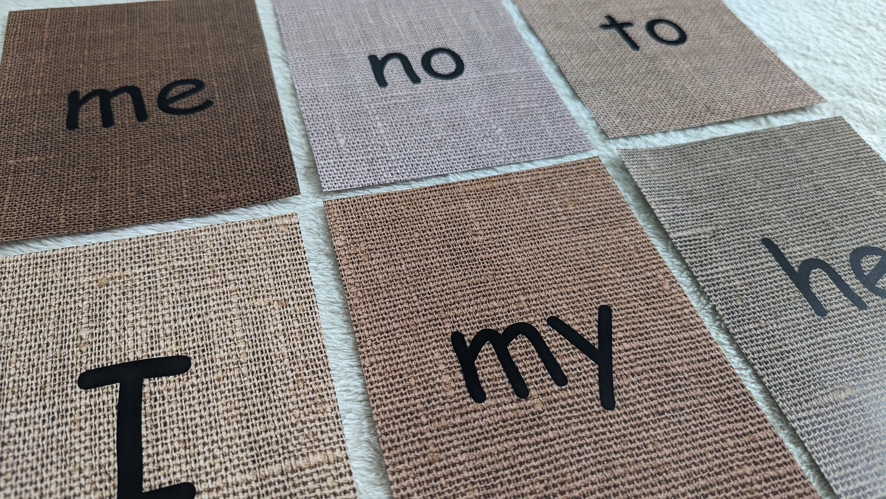 Natural Hessian Classroom Flashcards Editable Digital Download - Etsy