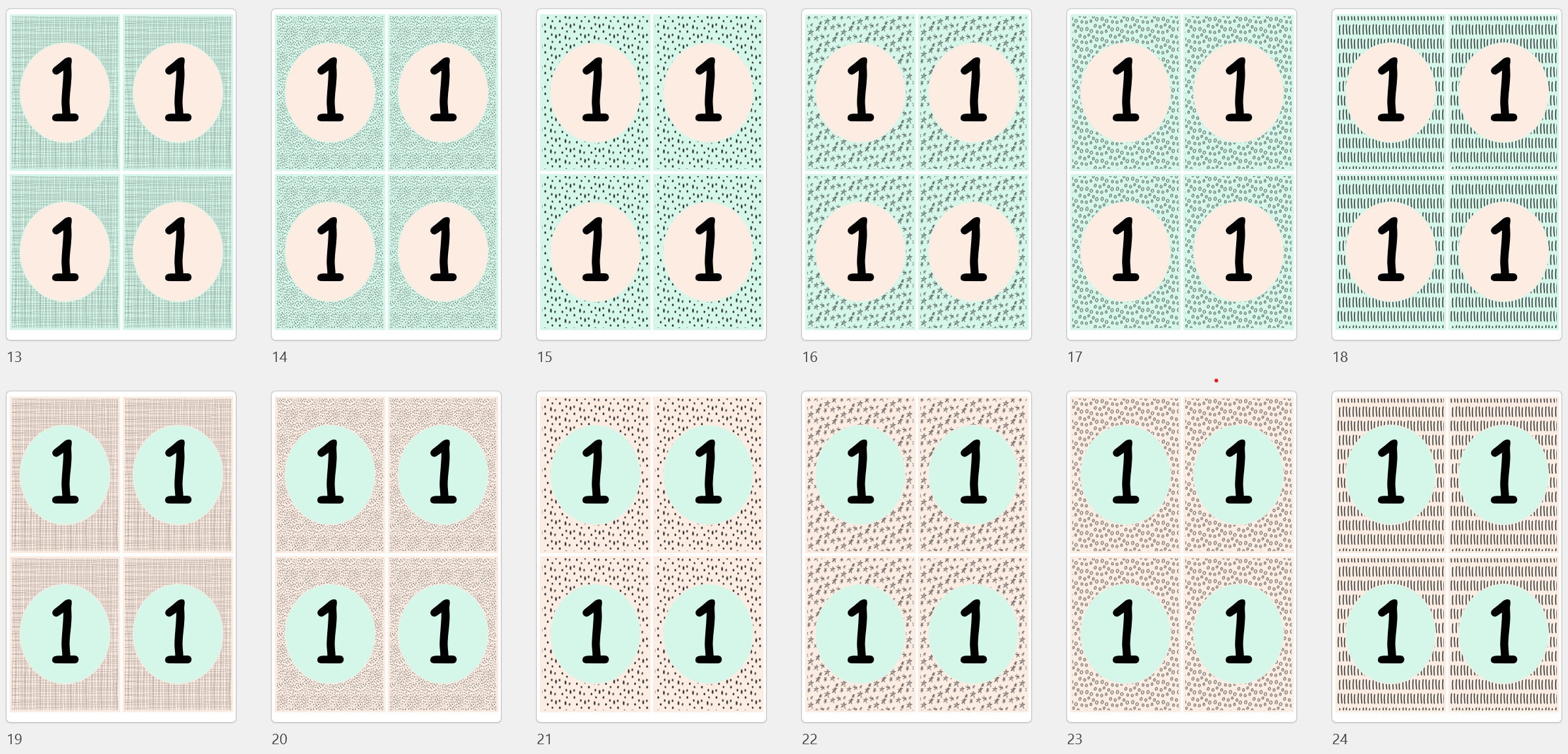 Pink and Mint Classroom Flashcard Editable Digital Download - Etsy