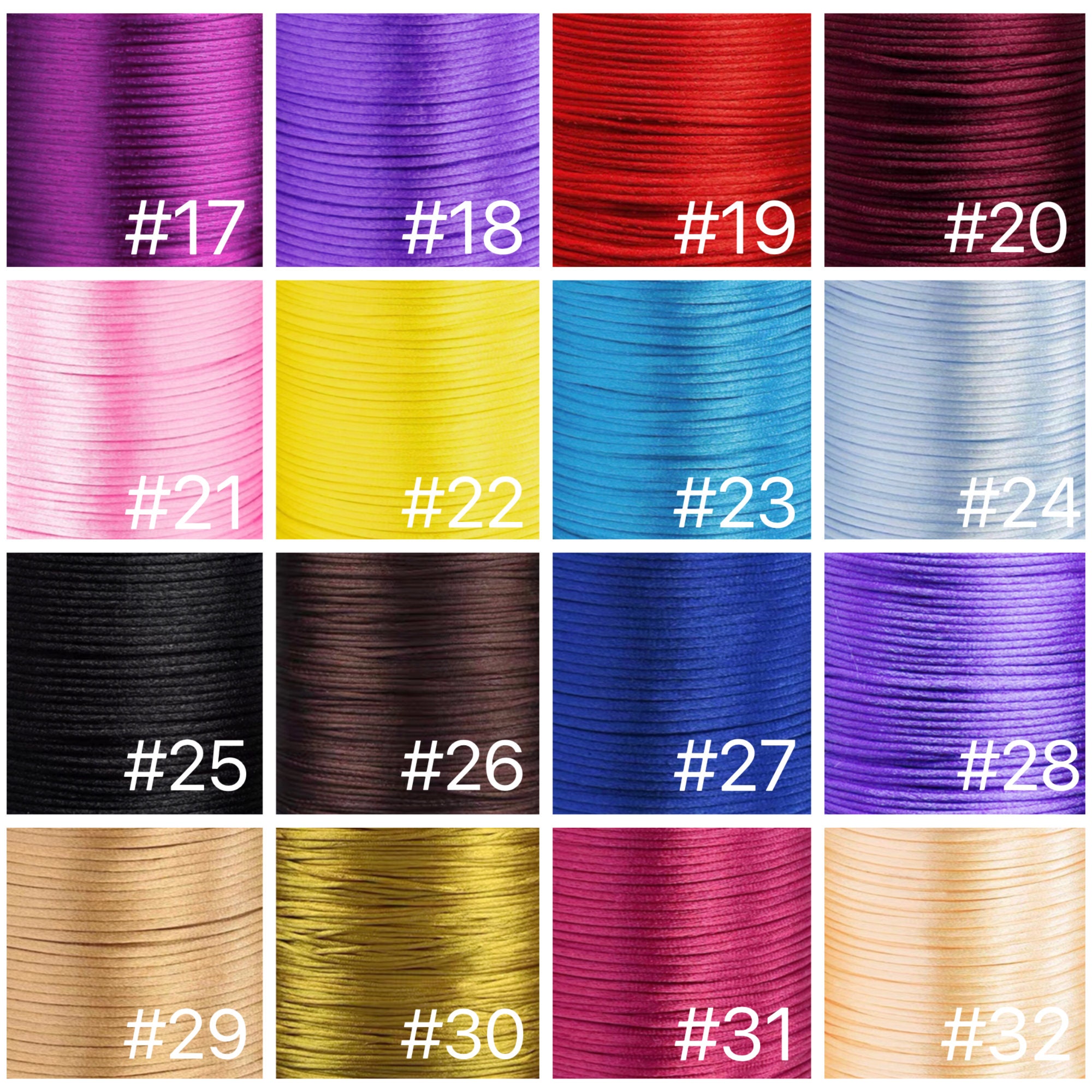1.5mm Nylon Satin Rattail Cord/59 Feet 18 M per Unit/ DIY - Etsy