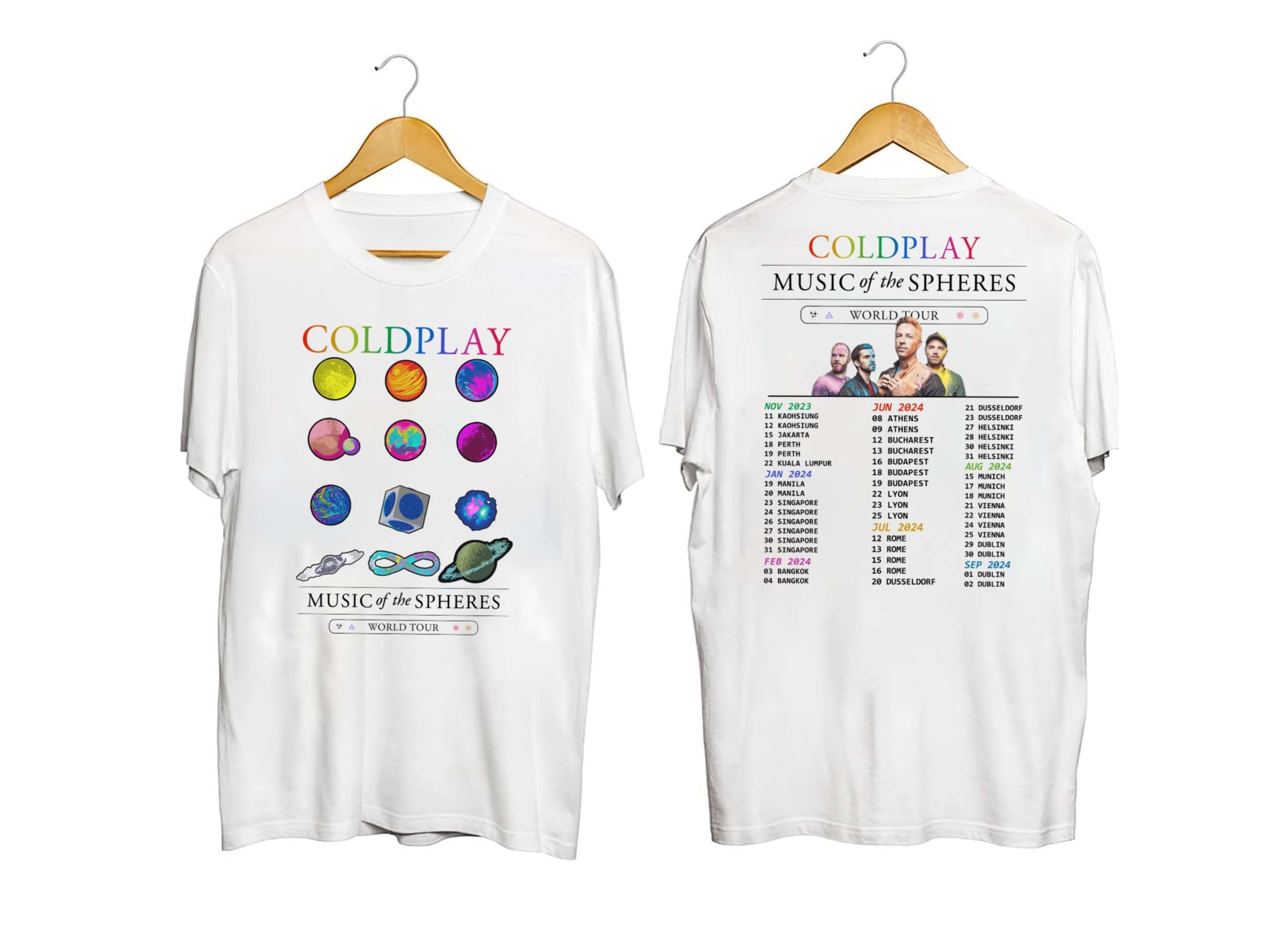 Coldplay Music Band Shirt, Music Of The Spheres Tour 2024 Shirt sold by ...