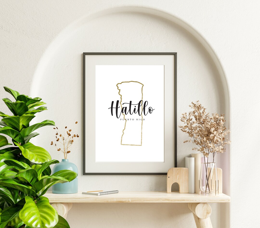 Hatillo Glitter Map - Etsy
