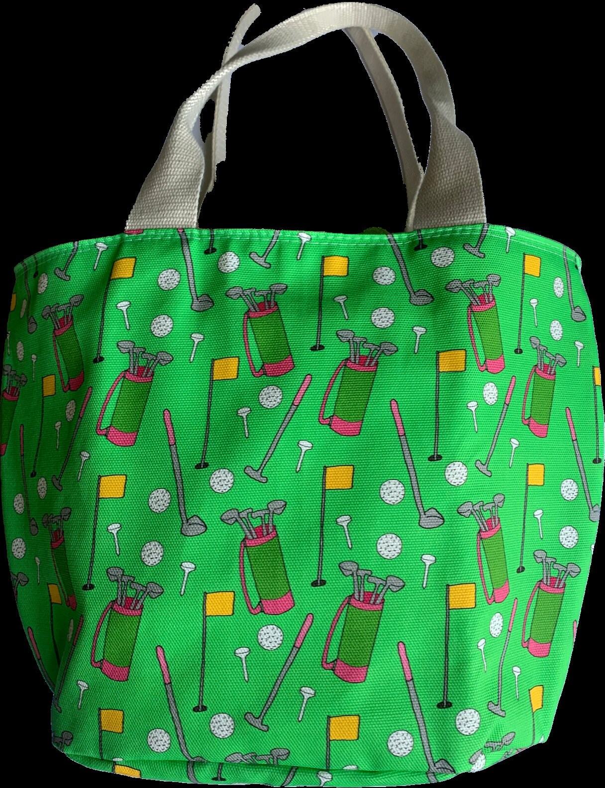 Green and Pink Golf Bag Tote - Etsy