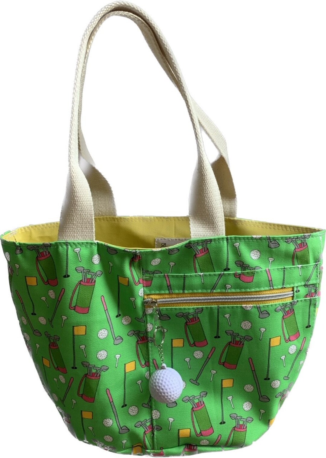 Green and Pink Golf Bag Tote - Etsy