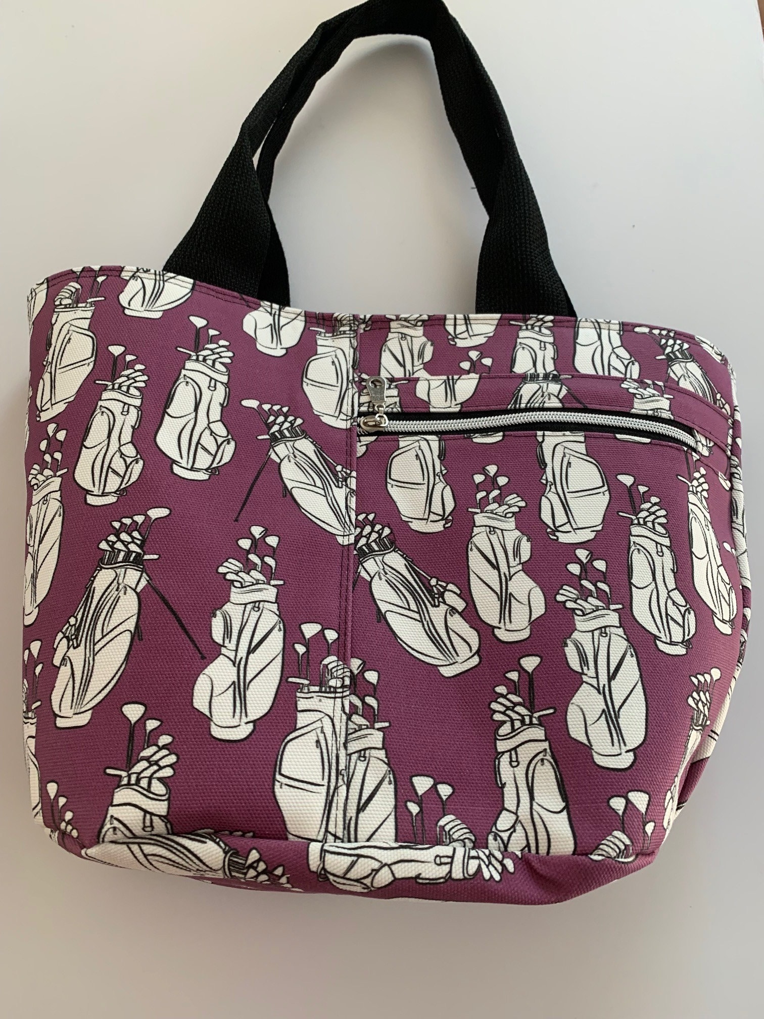 Golf Bag Tote Purple Golf Tote Bag Purple Tote Bag - Etsy