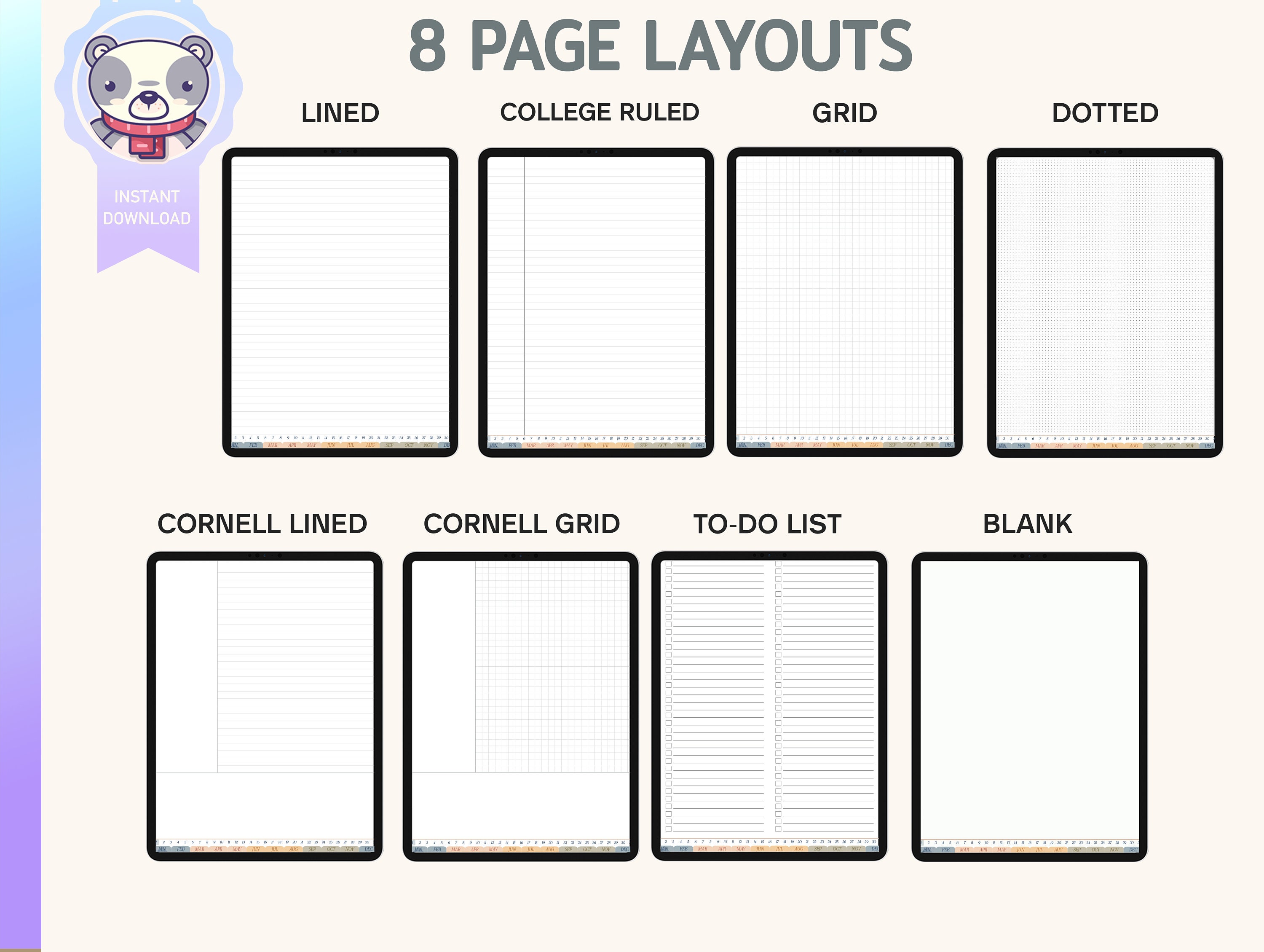 Digital and Notebook Bundle Daily Journal | Goodnotes and Notability ...