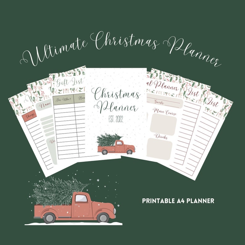 Christmas Planner | Digital Planner | Holiday Planner - Etsy