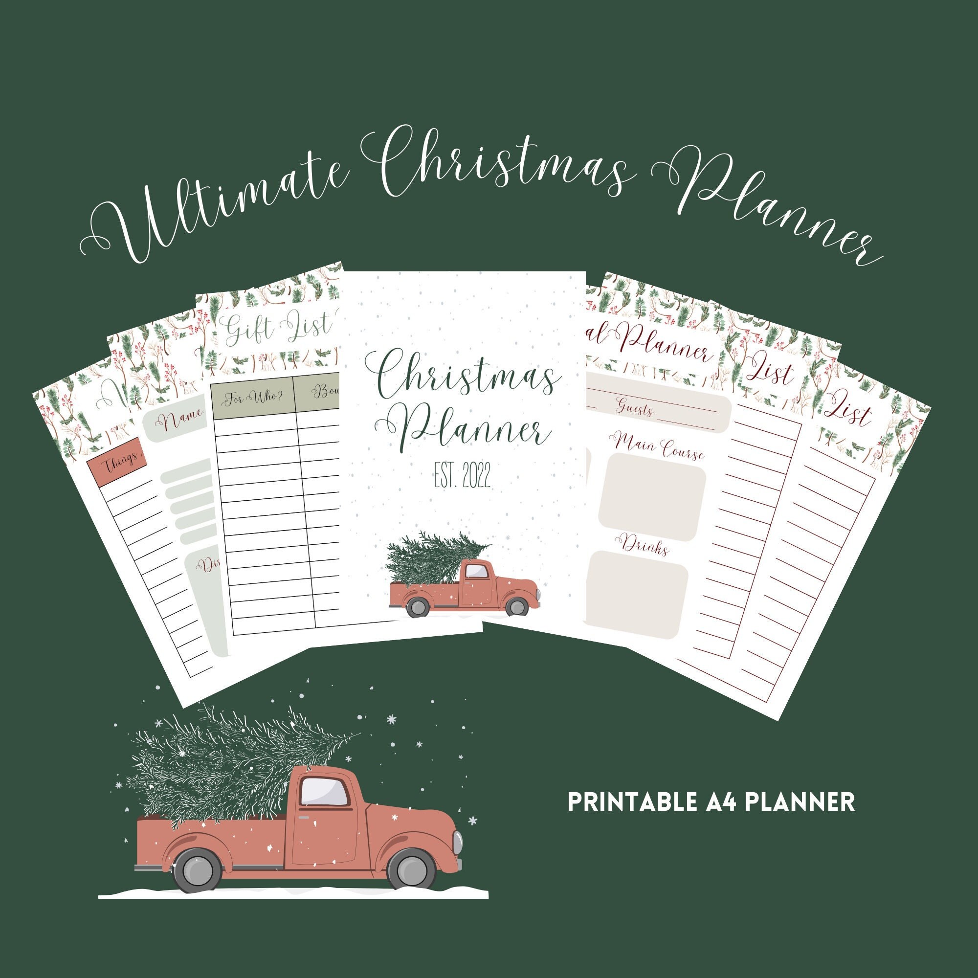 Christmas Planner Digital Planner Holiday Planner - Etsy