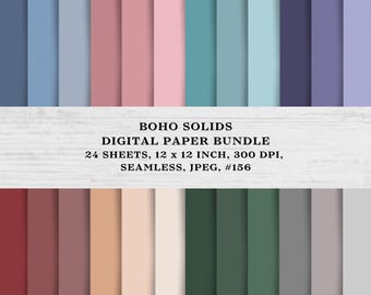 Boho Patterns Digital Paper Bundle, Seamless Digital Paper, Crafting ...