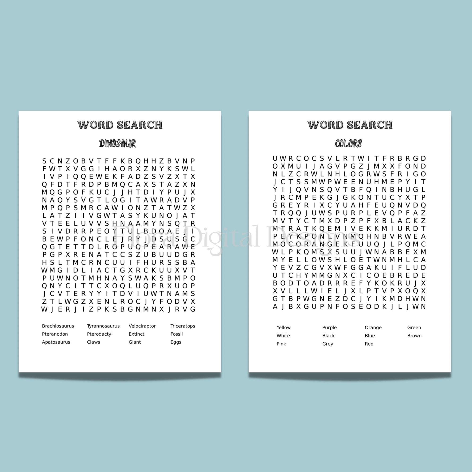 Educational Word Search Puzzles Educational Activity - Etsy
