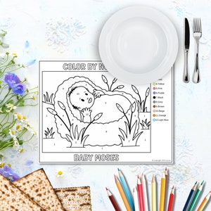Printable Passover Color by Number, Printable Passover Activities ...