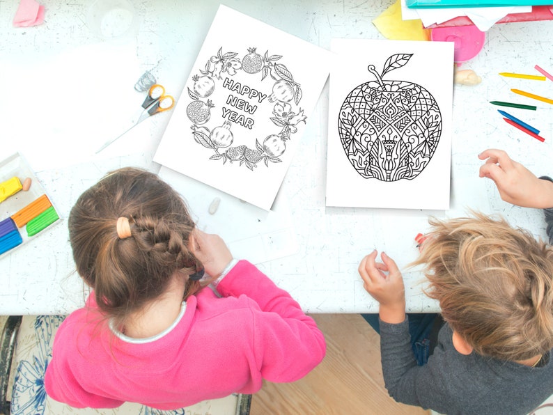 10 Printable Rosh Hashanah Coloring Pages for Kids Rosh Hashanah ...