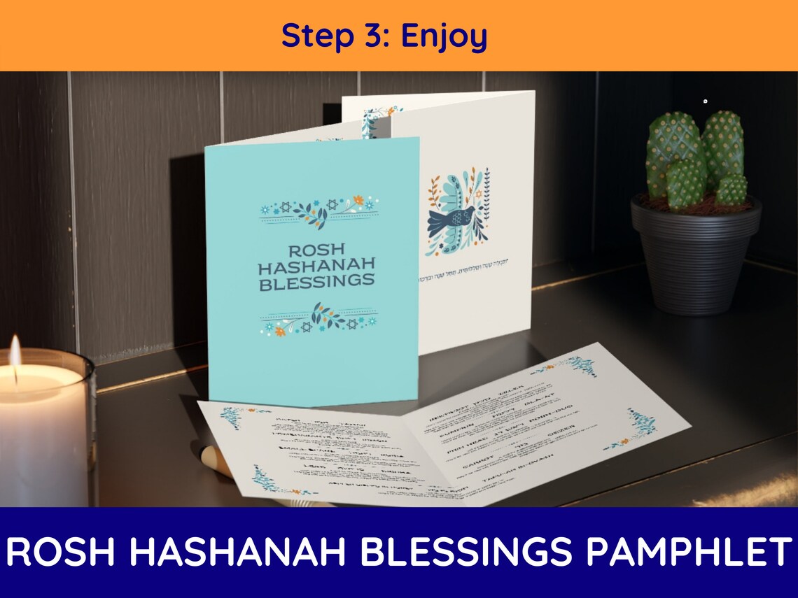 Printable Rosh Hashanah Blessings Pamphlet Rosh Hashanah Card - Etsy