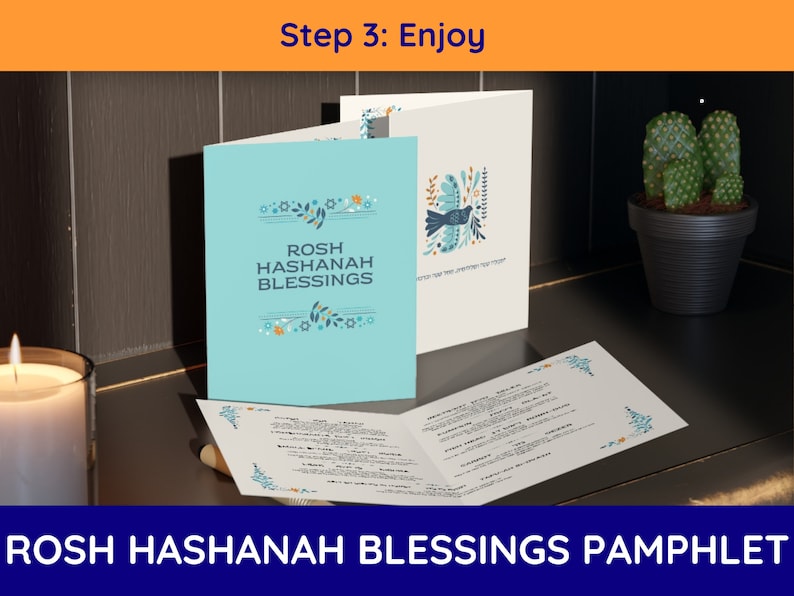 Printable Rosh Hashanah Blessings Pamphlet Rosh Hashanah Card - Etsy