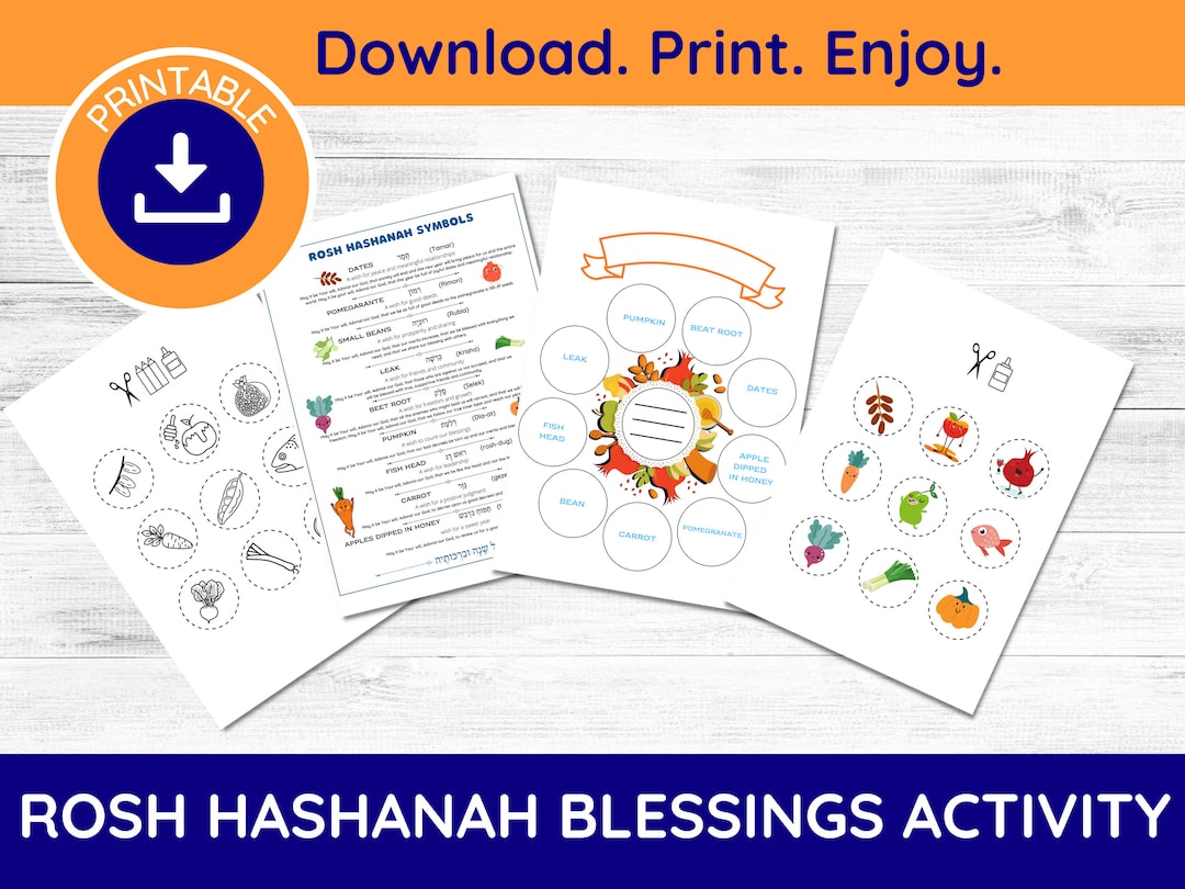Printable Rosh Hashanah Activities, Rosh Hashanah Kids, Rosh Hashanah ...