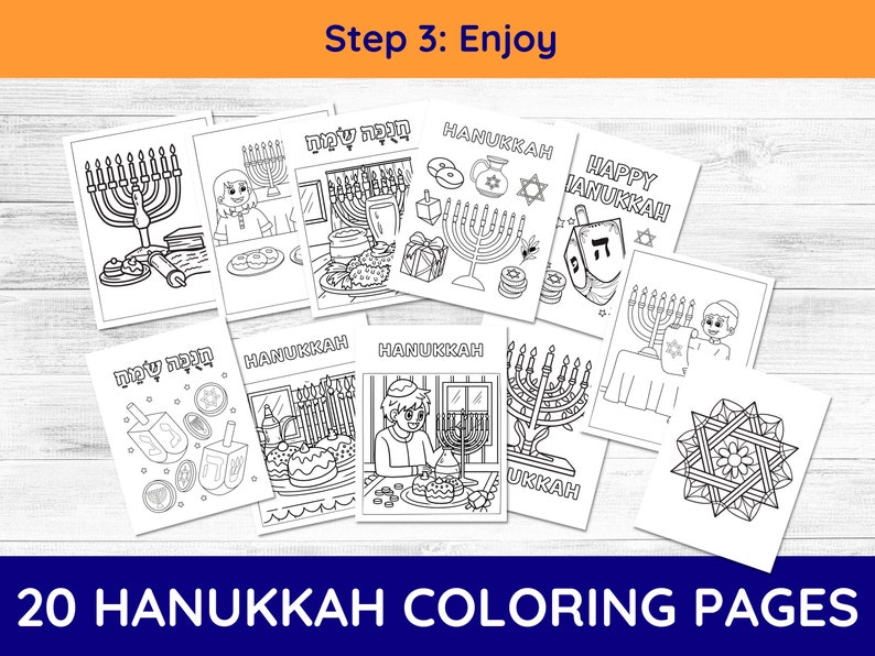 20 Printable Hanukkah Coloring Pages, Chanukah Activities, Hanukkah for ...