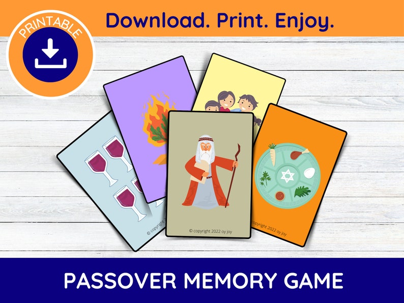 Printable Passover Flash Cards, Printable Passover Activities, Passover ...