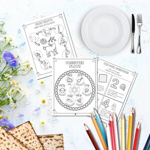 Printable Coloring Haggadah for Kids Ages 2-5, Passover for Children ...