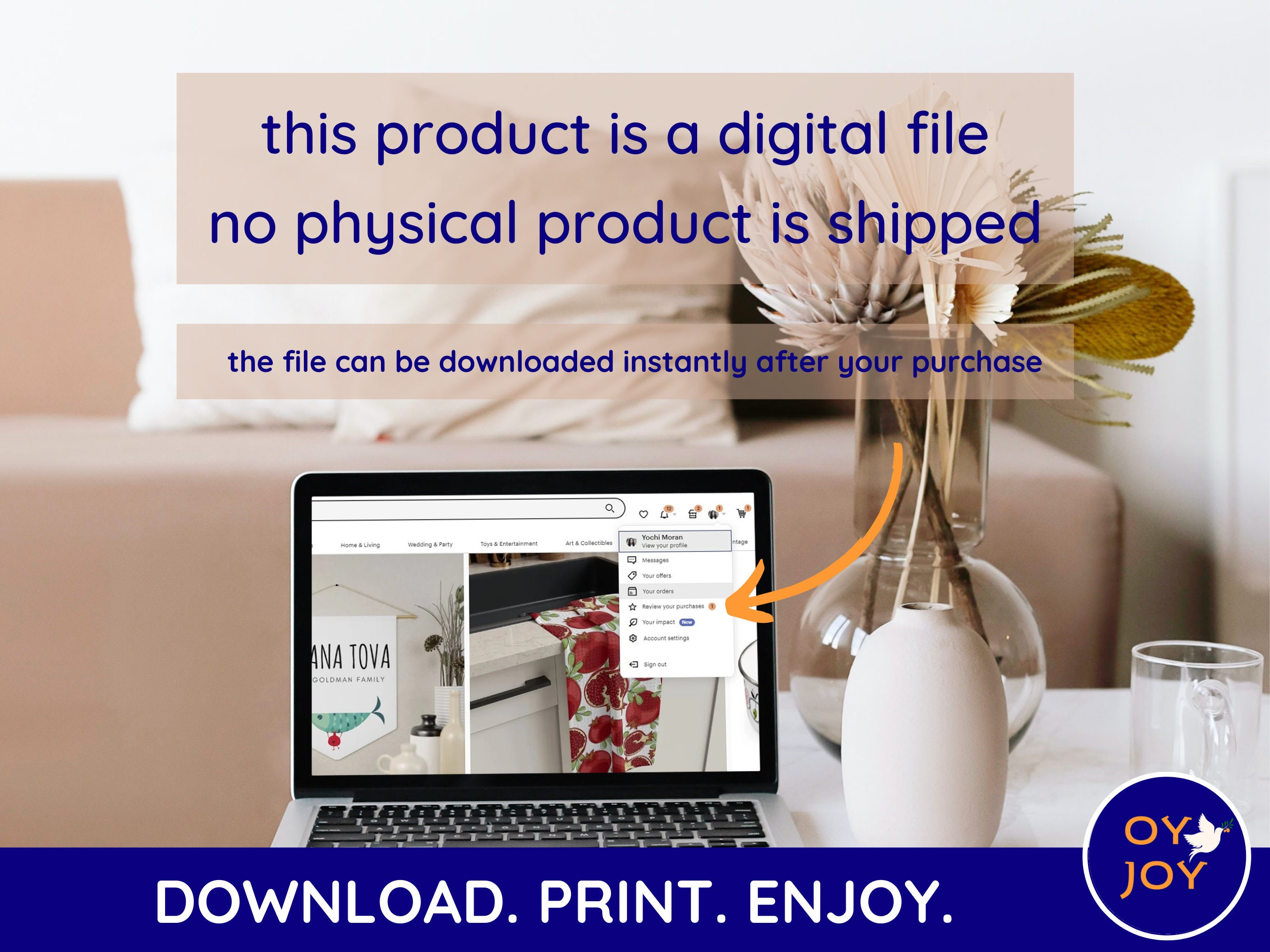 Printable Rosh Hashanah Greeting Card, Rosh Hashanah Card Printable ...